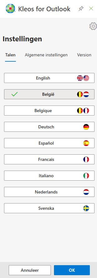 Kleos [KFO]: Quick user guide voor Kleos for Outlook web add-in