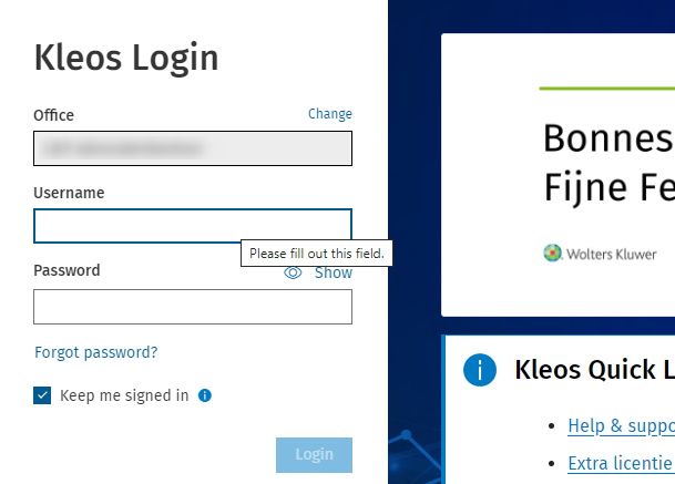 Kleos [KFO]: Quick user guide voor Kleos for Outlook web add-in